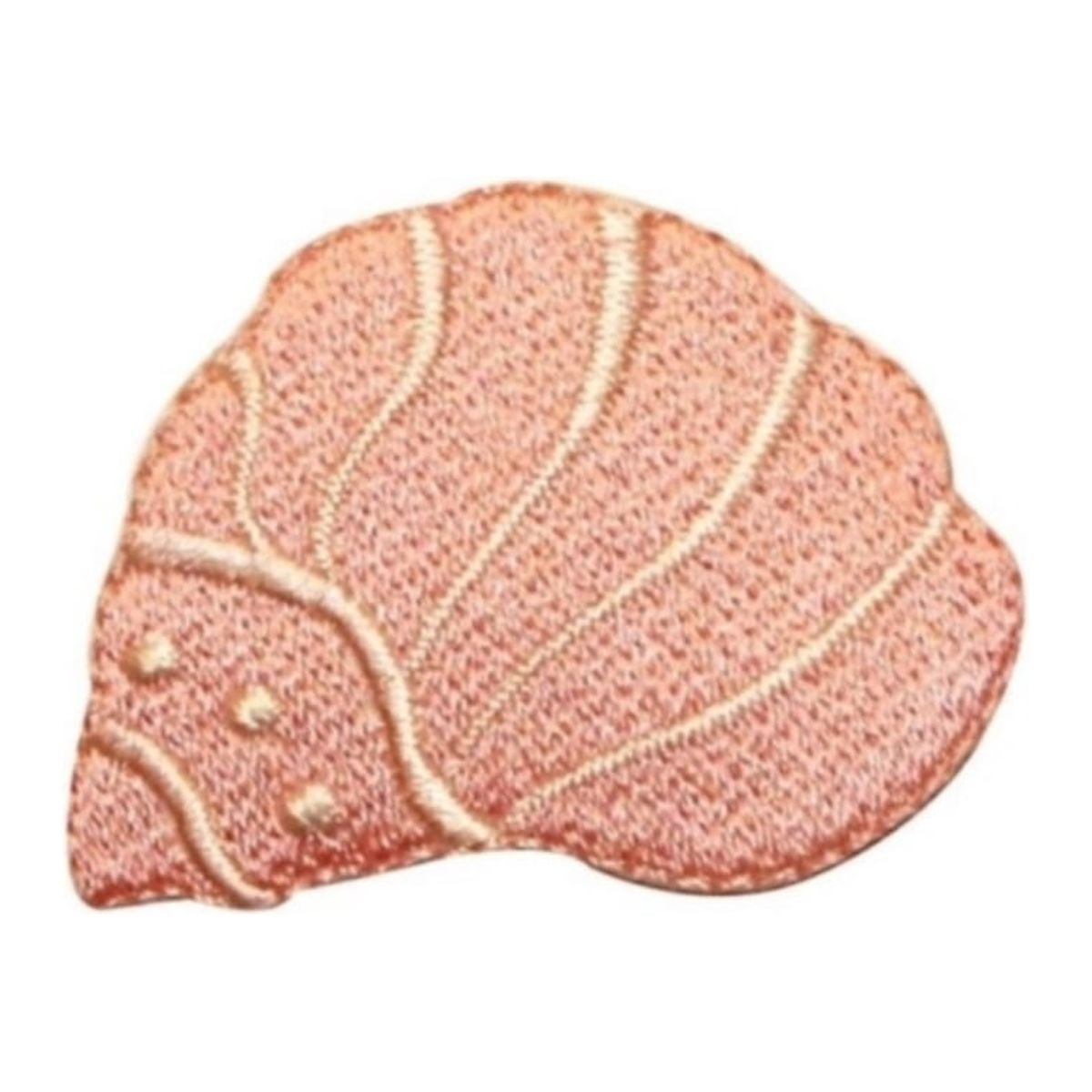 ID 0382A Pink Seashell DÃ©cor Patch Tropical Beach Embroidered Iron On ...