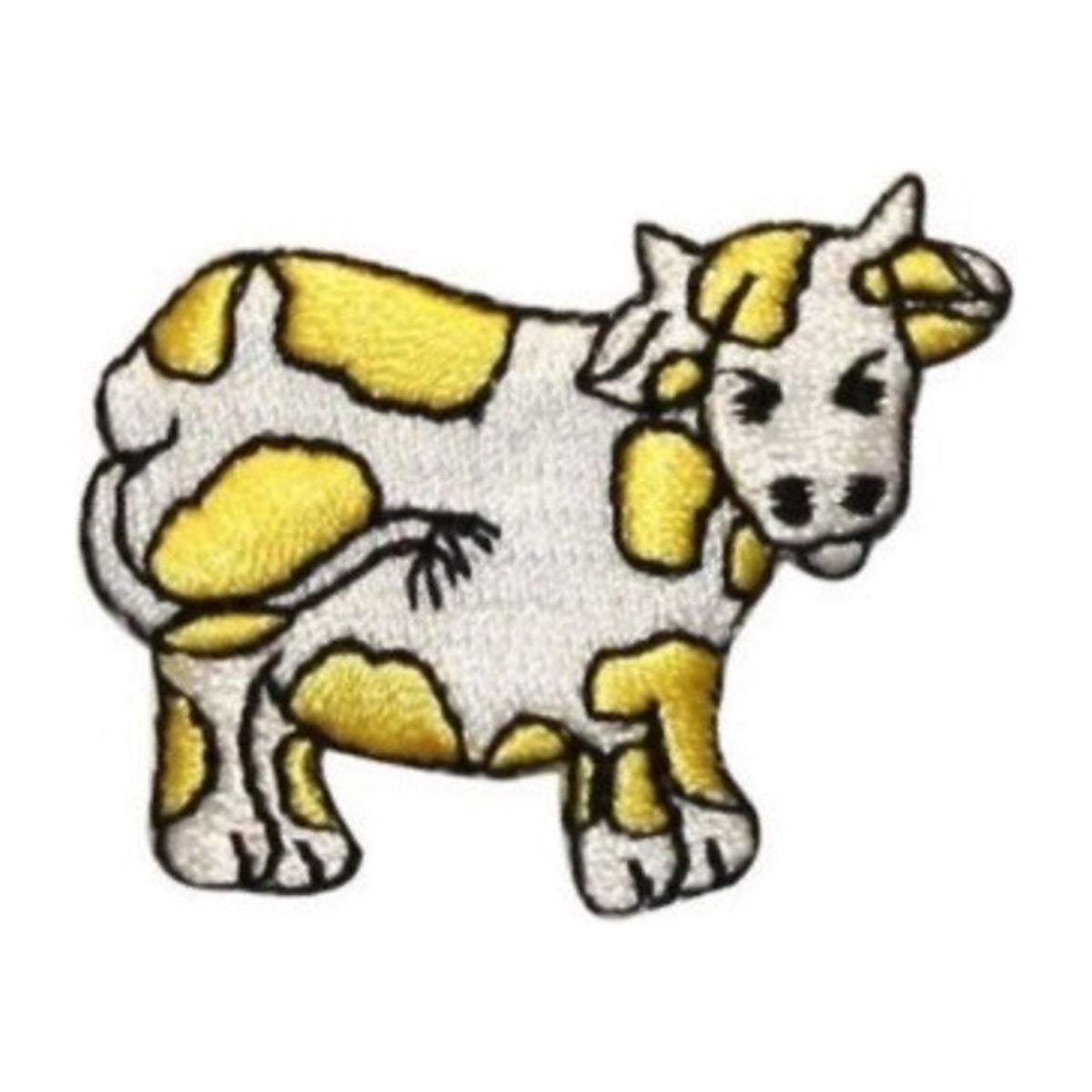 ID 0710C Cartoon Cow Patch Farm Animal Livestock Embroidered Iron On ...