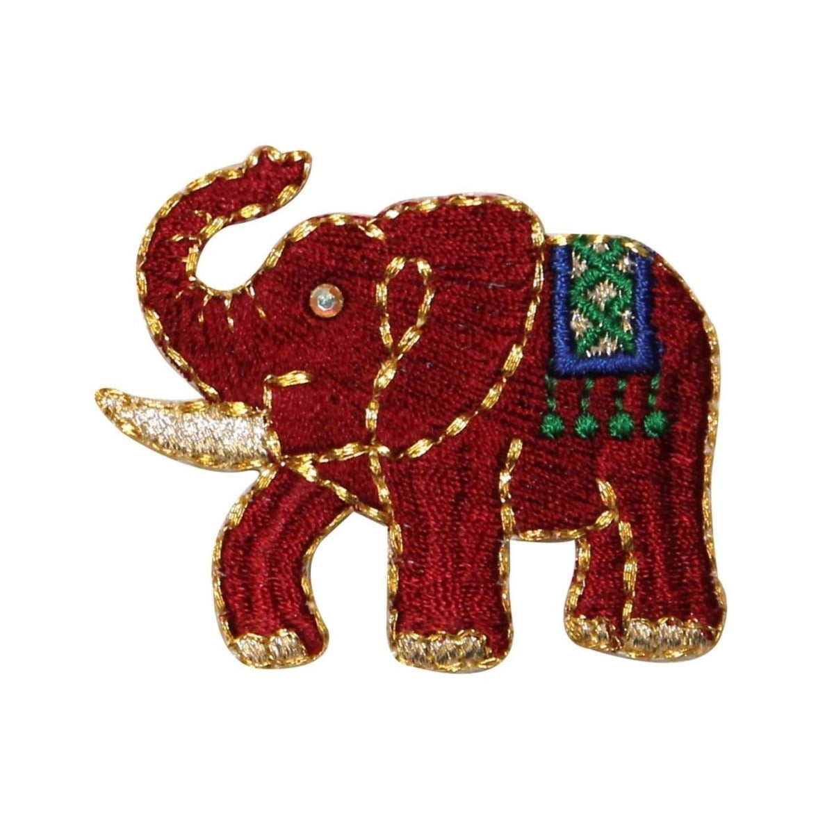 ID 0745 Indian Elephant Patch Tribal Work Animal Embroidered Iron On ...