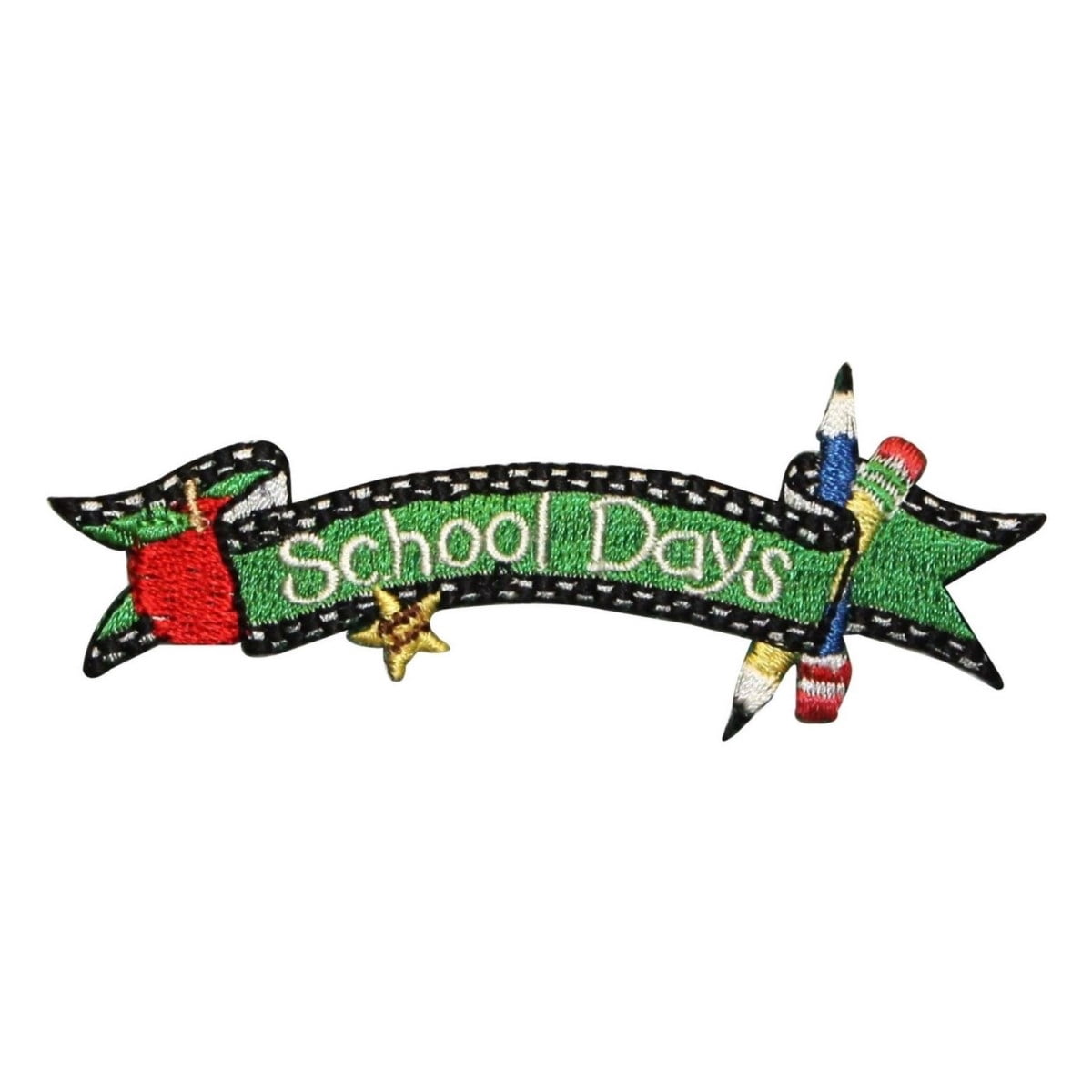ID 0980 School Days Banner Patch Welcome Sign Class Embroidered Iron On ...