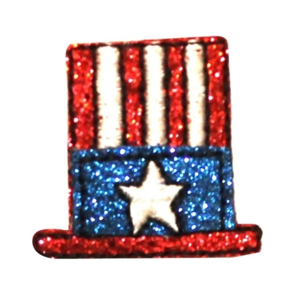 ID 1029A Uncle Sam's Top Hat Patch Patriotic Symbol Embroidered Iron On ...