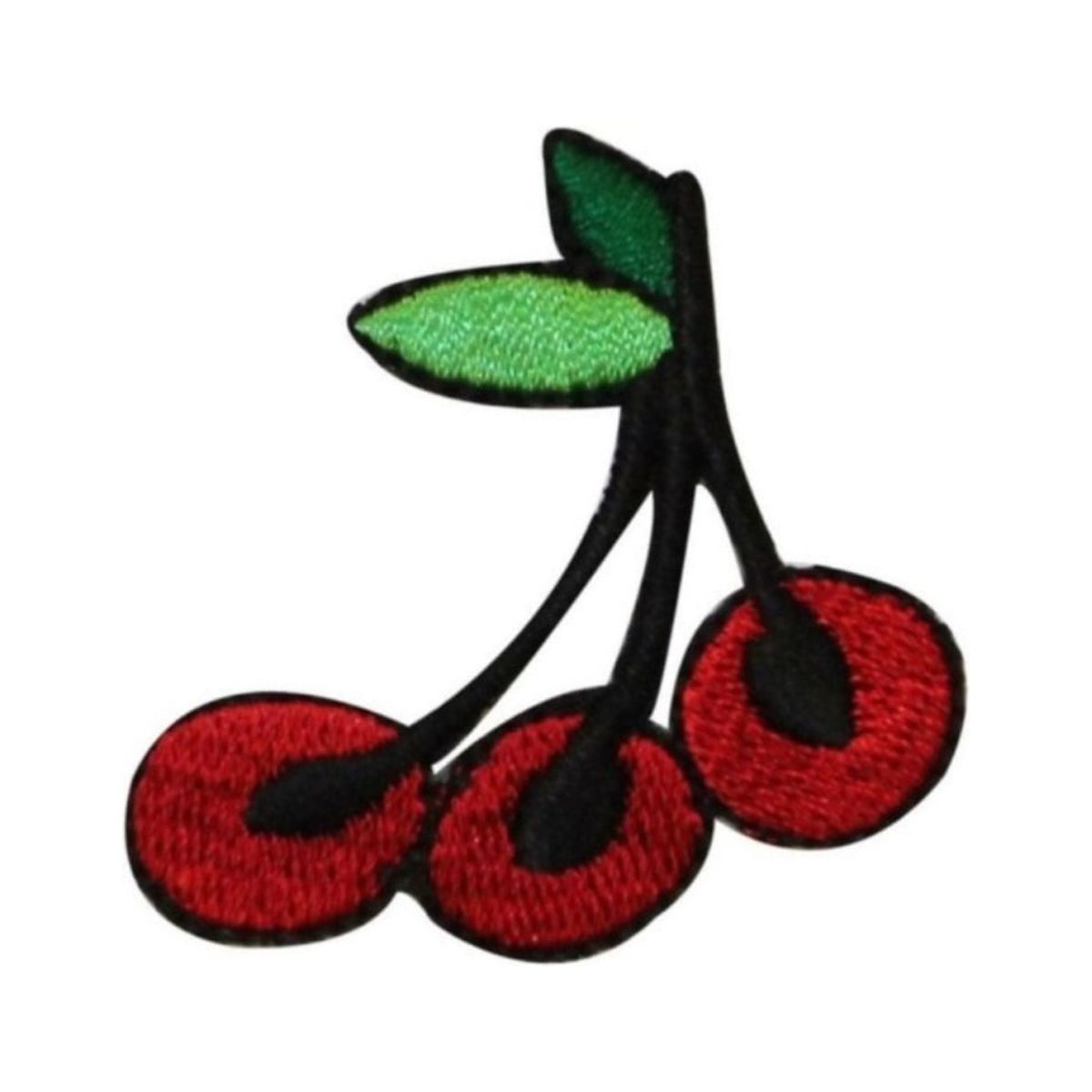 ID 1180B Trio Cherries on Stem Patch Fruit Cherry Embroidered Iron On ...