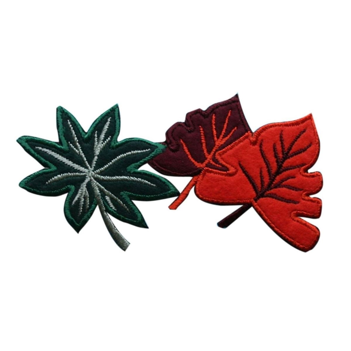 ID 1392 Fall Multi Colored Leaves Patch Autumn Leaf Embroidered Iron On ...