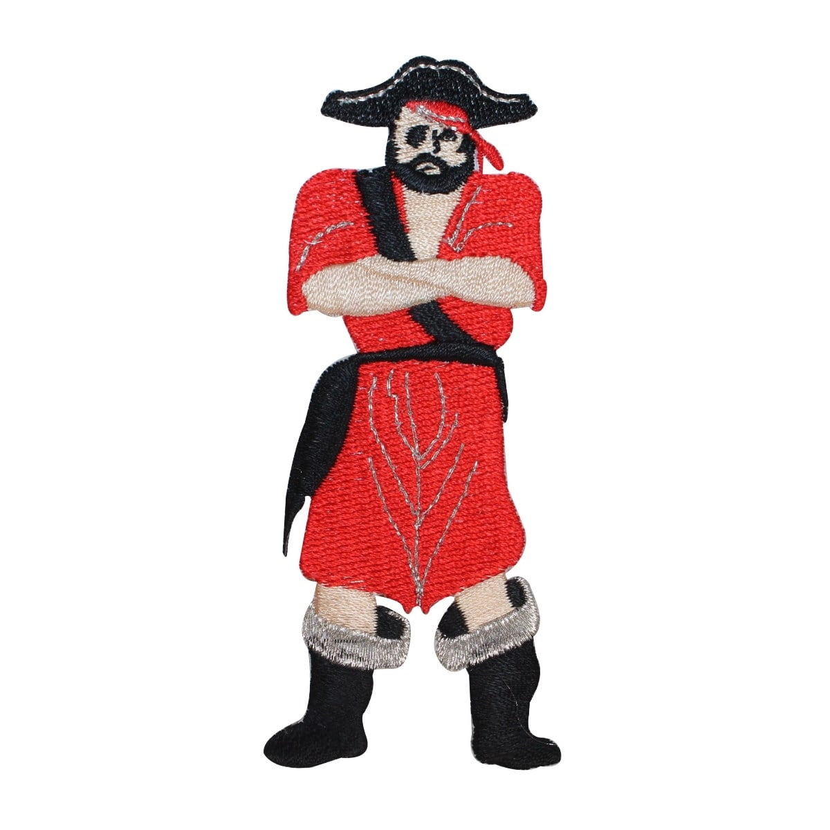 ID 2707 Pirate Standing Patch Sea Captain Evil Sail Embroidered Iron On ...