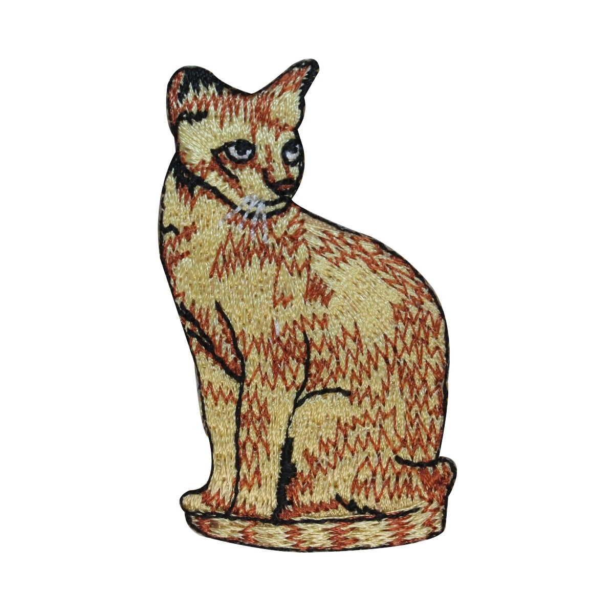 ID 2976 Stripped Cat Sitting Patch Kitten Kitty Embroidered Iron On ...