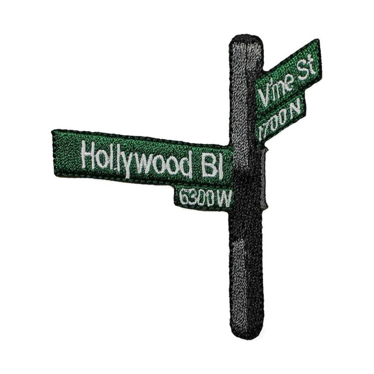 ID 3068 Hollywood BLVD Street Sign Patch Travel Embroidered Iron On ...