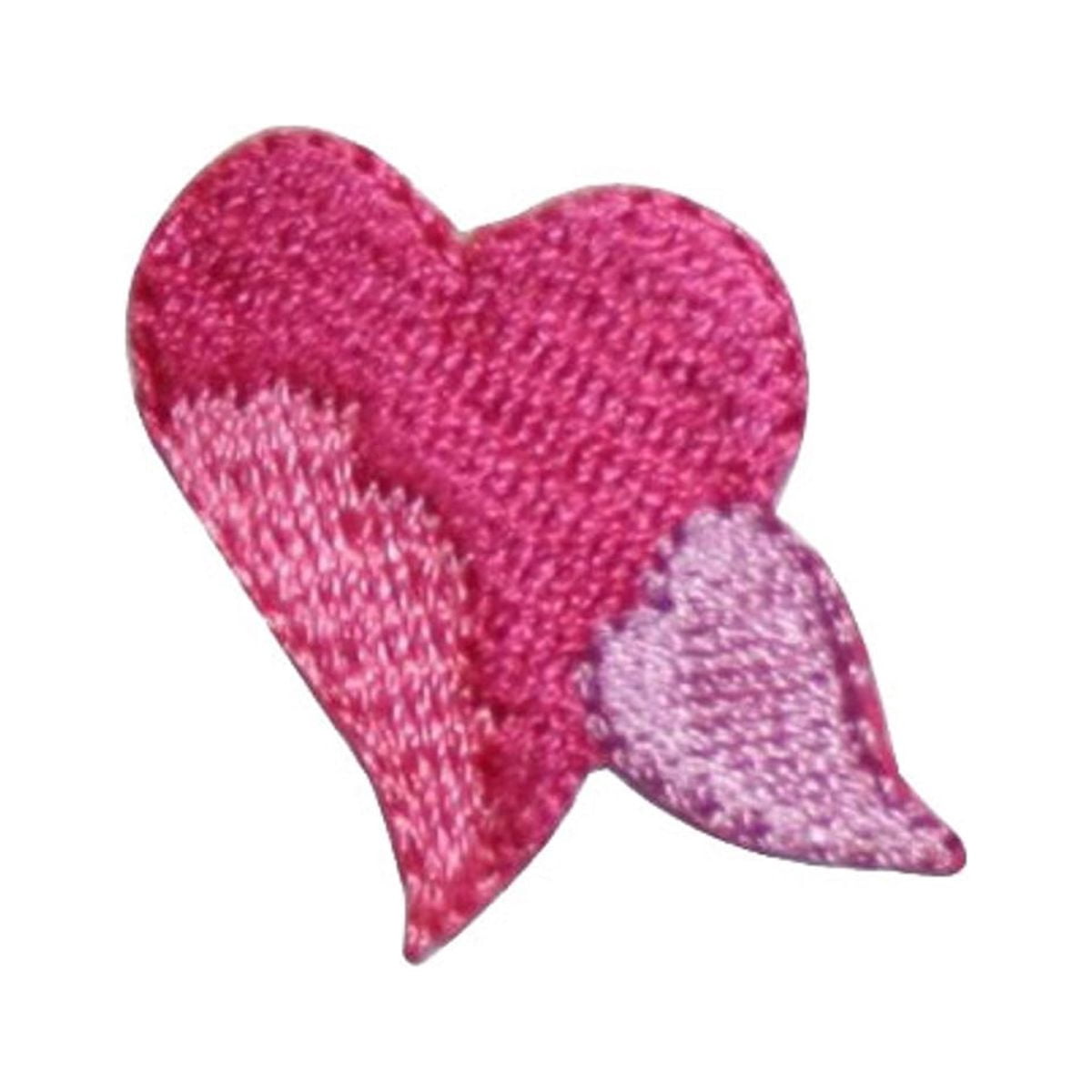ID 3384 Pair of Hearts Patch Valentines Day Love Embroidered Iron On ...