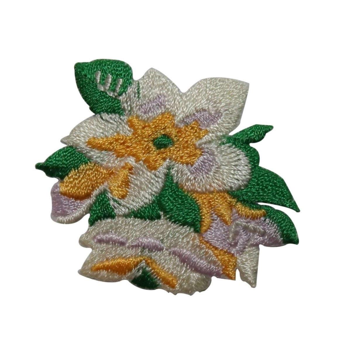 ID 6775 White Flower Bunch Patch Garden Blossom Embroidered Iron On ...