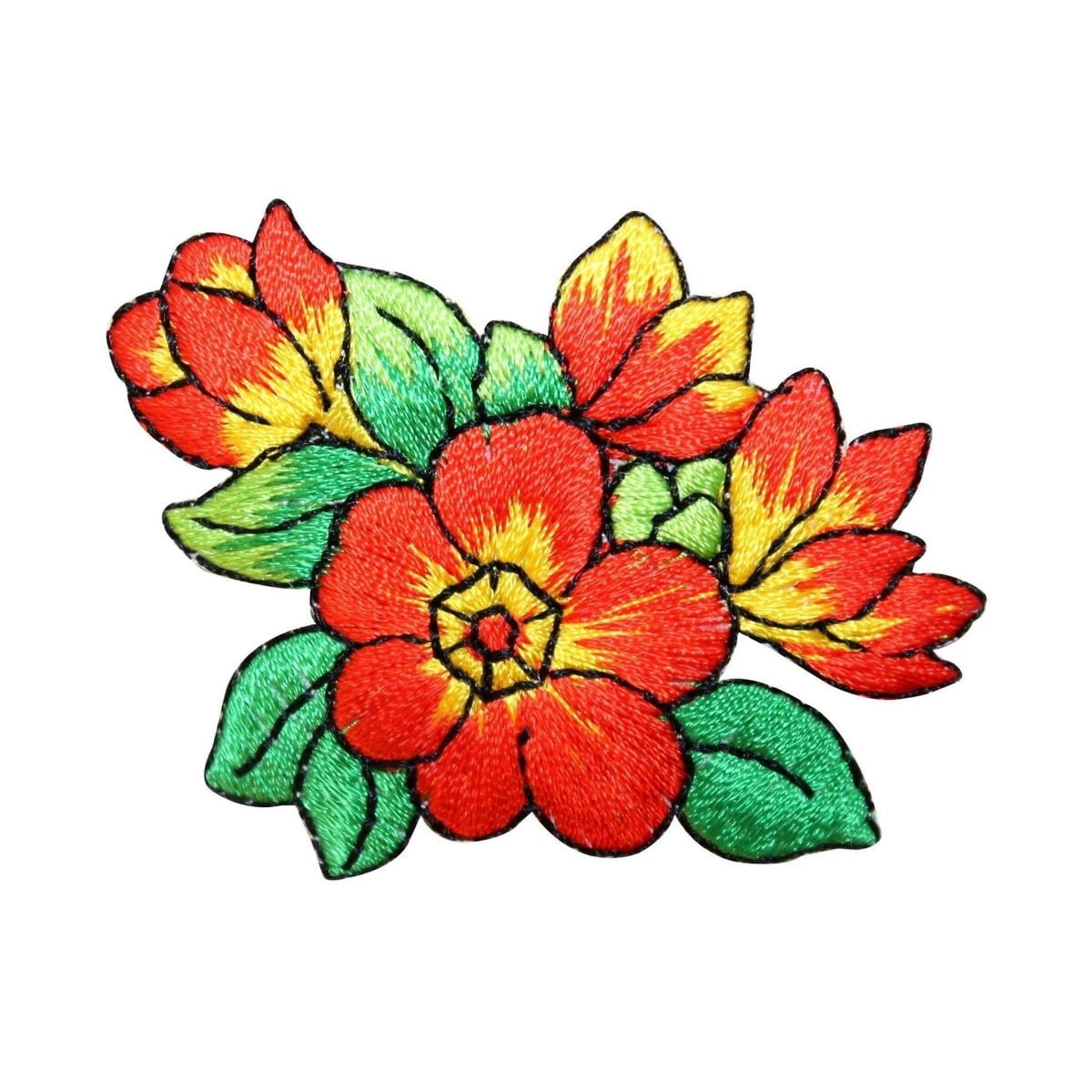 ID 6845 Tropical Flower Blossom Patch Garden Plant Embroidered Iron On ...