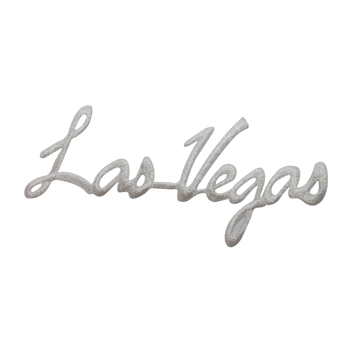 ID 7286 White Las Vegas Sign Patch Cursive Script Embroidered Iron On ...