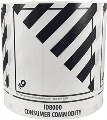 ID 8000 Hazardous Material Consumer Commodity Class 9 Shipping Stickers ...
