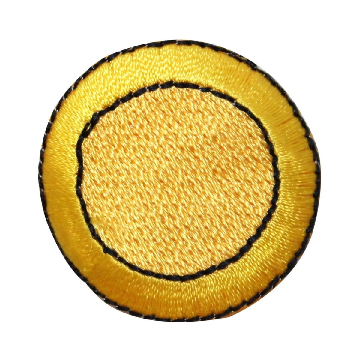 ID 9079 Yellow Circle Shape Patch Spot Ring Round Embroidered Iron On ...