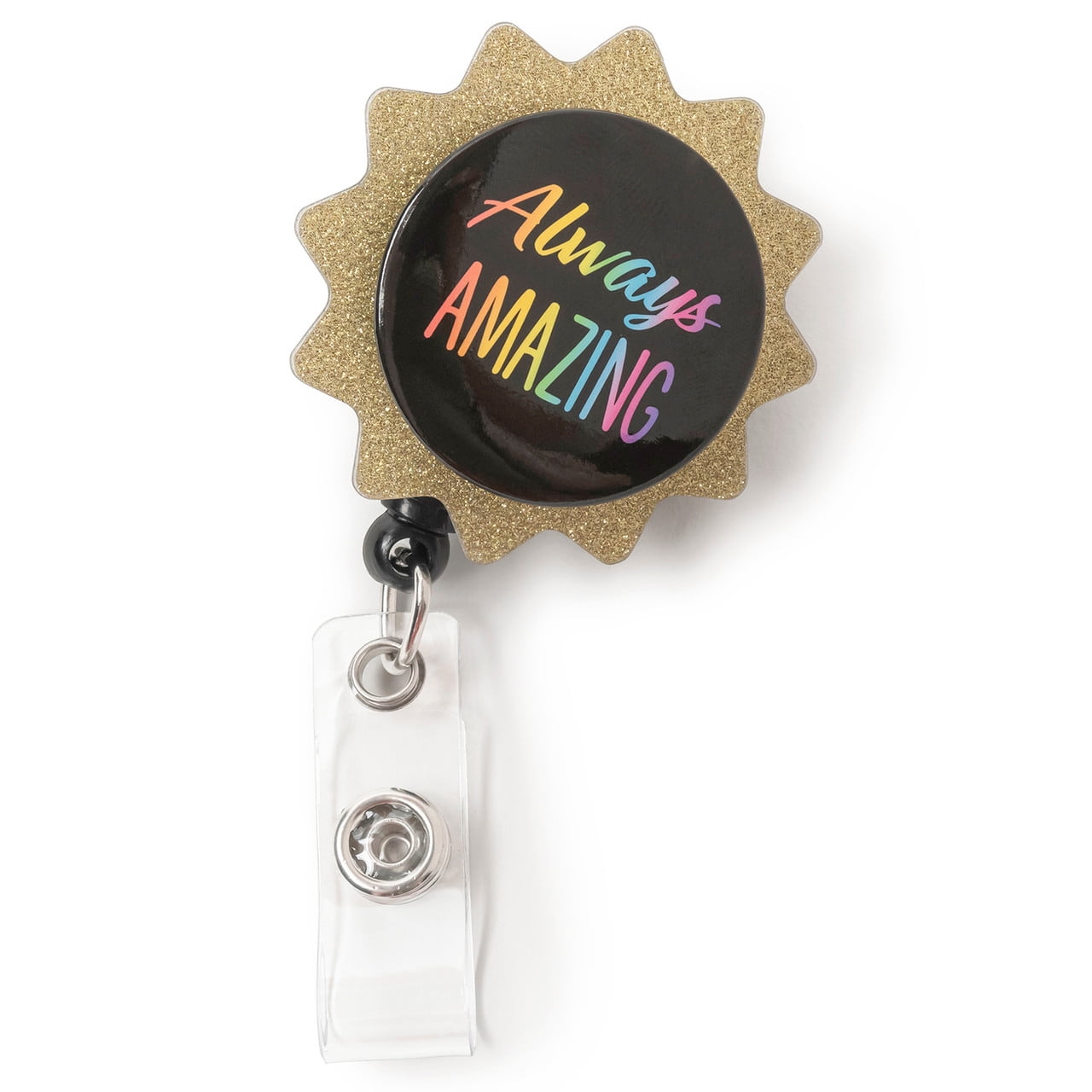ID Avenue Always Amazing Retractable ID Badge Reel with Glitter Frame ...