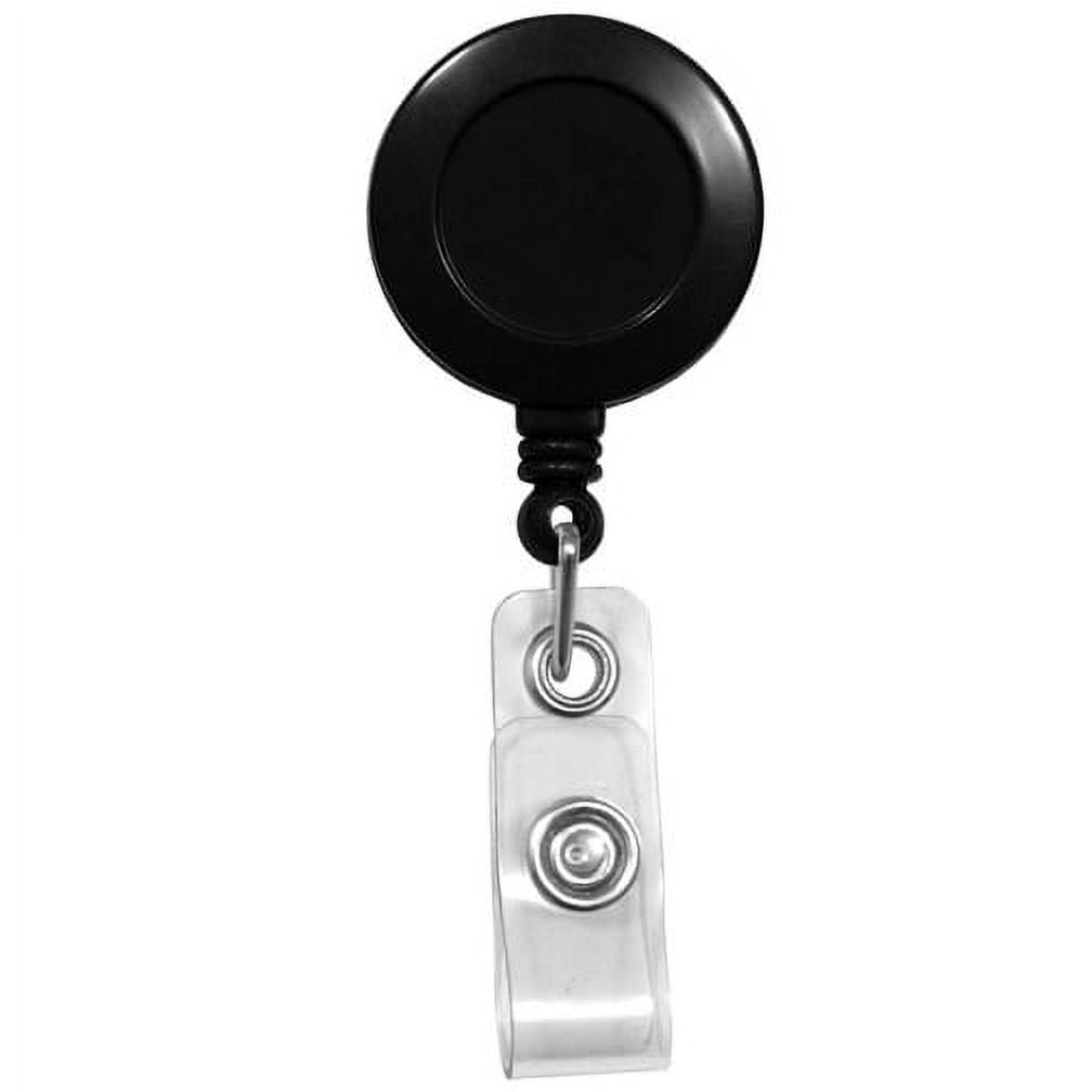 ID Avenue Basic Black Colored Retractable ID Badge Reel with Swivel ...