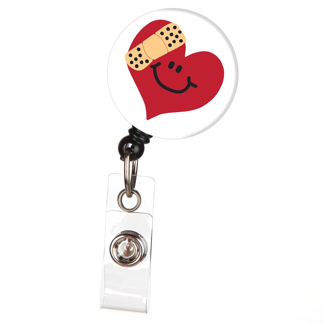 ID Avenue Mended Heart Retractable ID Badge Reel - Walmart.com