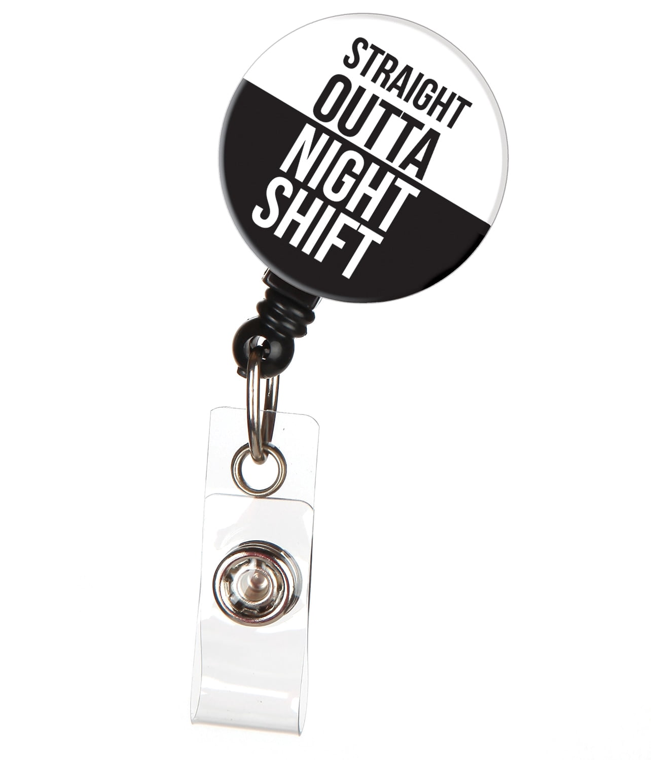 ID Avenue Retractable Badge Holder 32" Straight Outta Night Shift Black ...