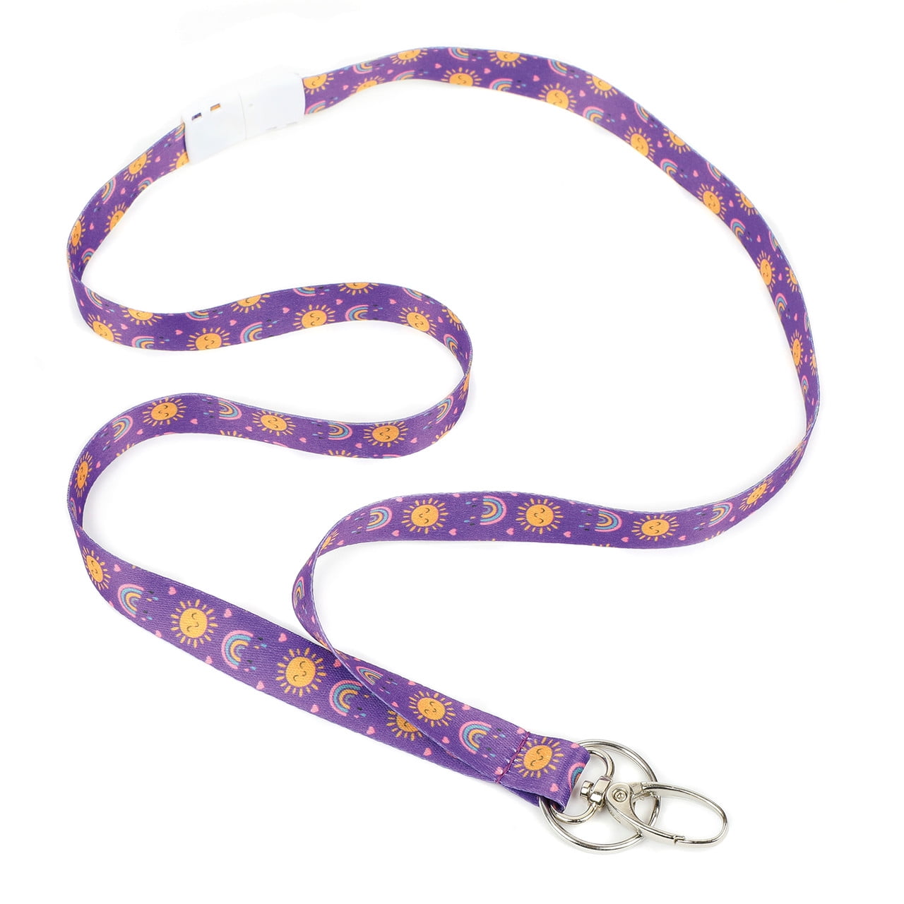 ID Avenue Sunny Smiles Ribbon Lanyard with Keyring and Lobster Hook ...