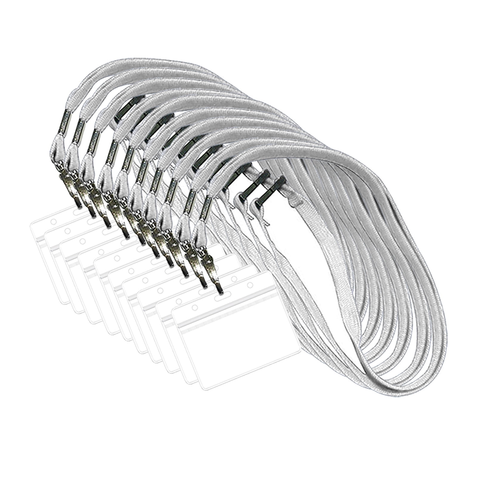 ID Badge Holder with Lanyards,Clear Plastic Name Tags Badge ID d ...