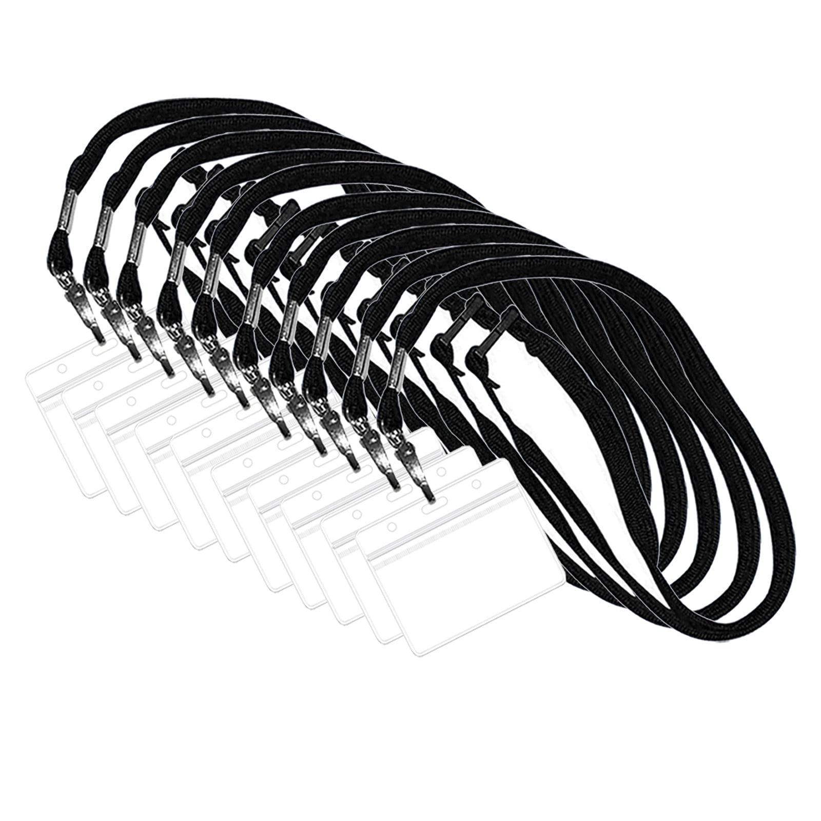 ID Badge Holder with Lanyards,Clear Plastic Name Tags Badge ID d ...