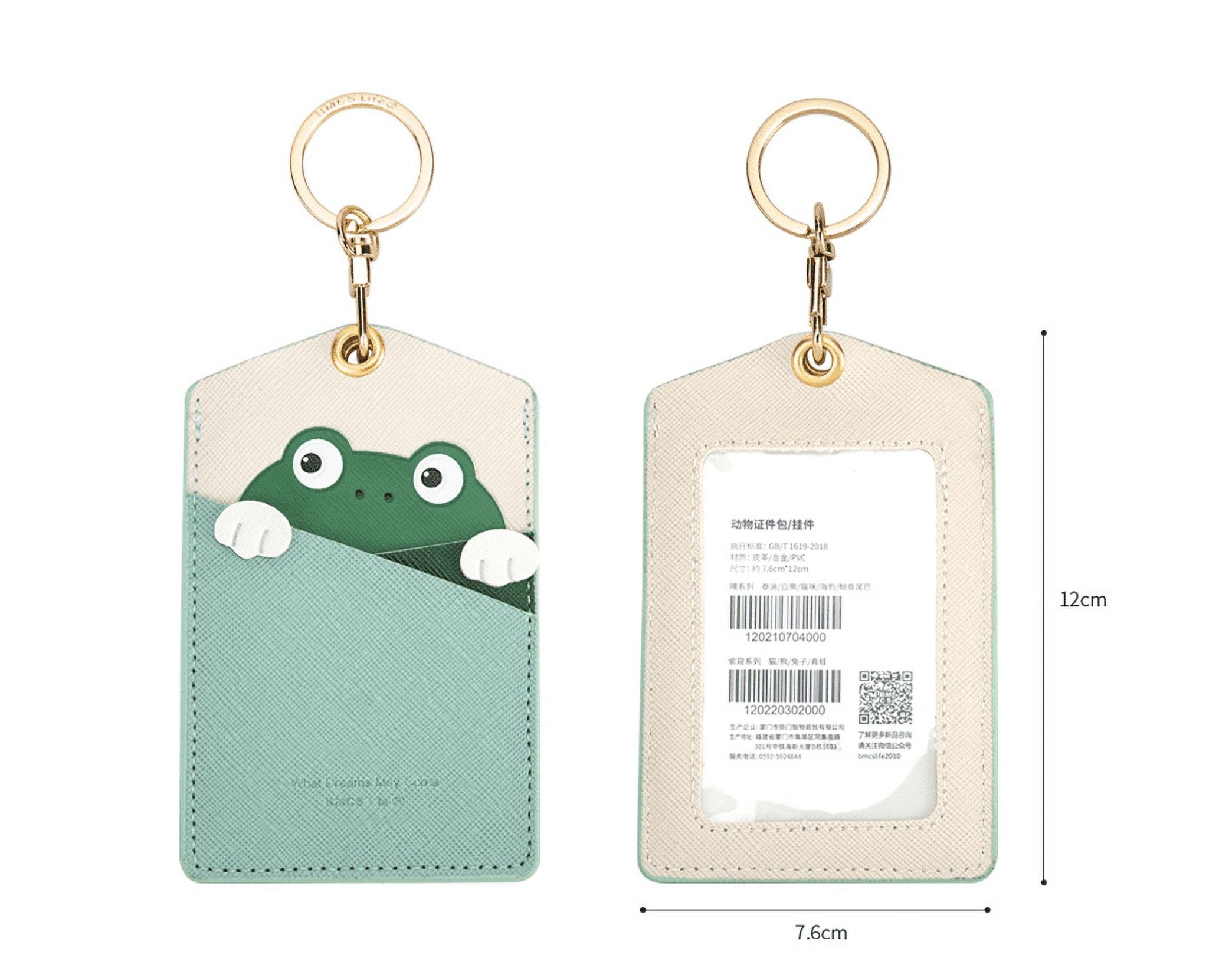 ID Badge Holder with Keychain, Cute Cartoon Card Cover Name Tag Pendant ...