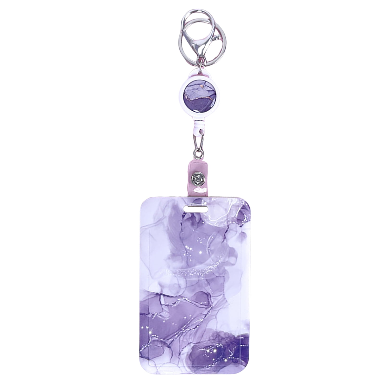 ID Badge Holder with Retractable Reel Exquisite Pattern Easy to Use ...