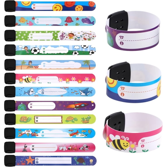 ID Bracelets, Wristband , Adjustable Anti-Lost ID Band for Boys and ...
