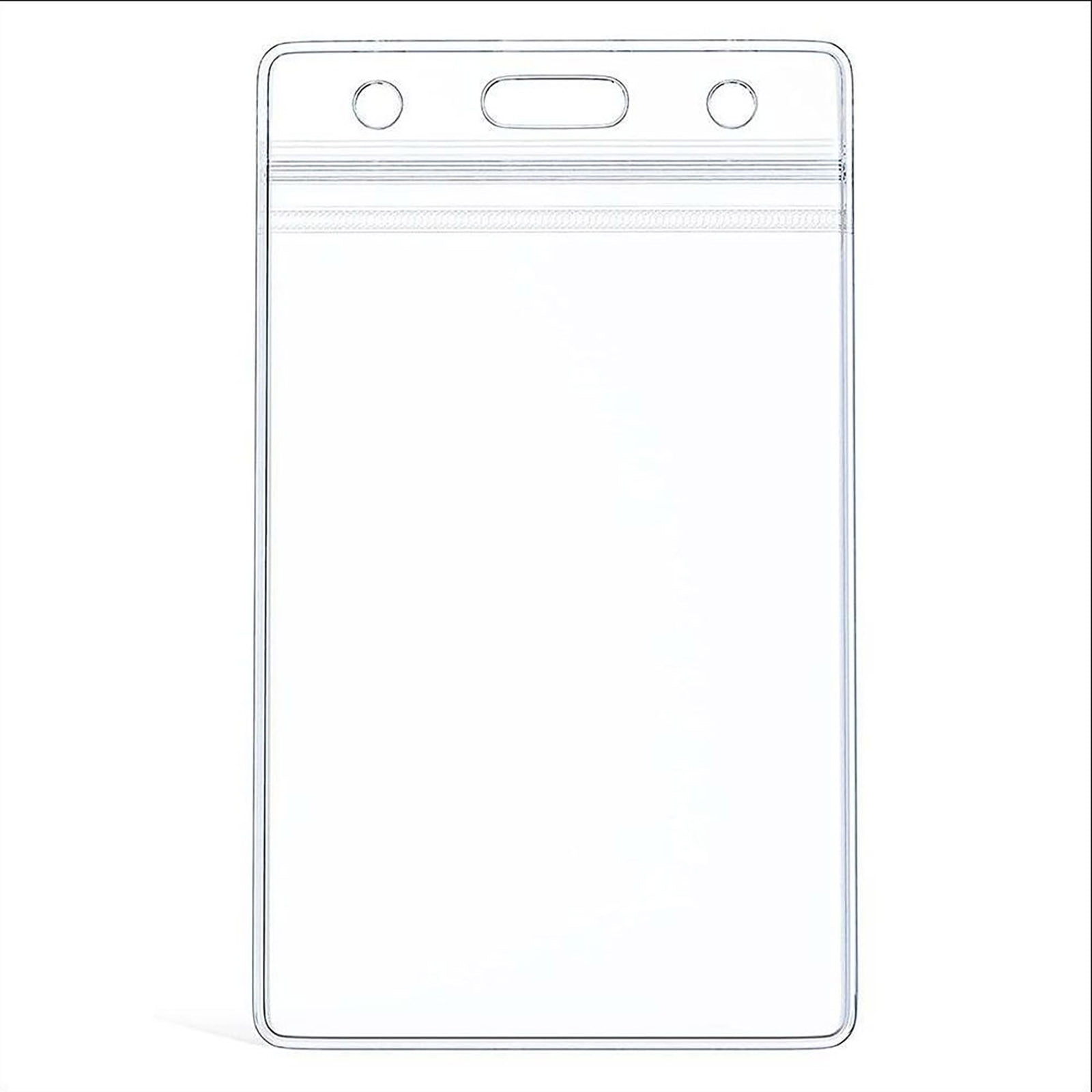 ID Card Badge Holder Vertical, Heavy Duty Clear Vinyl Plastic PVC ...