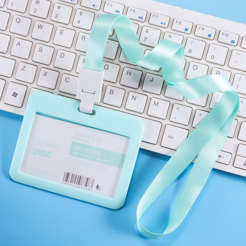 ID Card Holder Clear Plastic Badge Resealable Waterproof Business Case ...