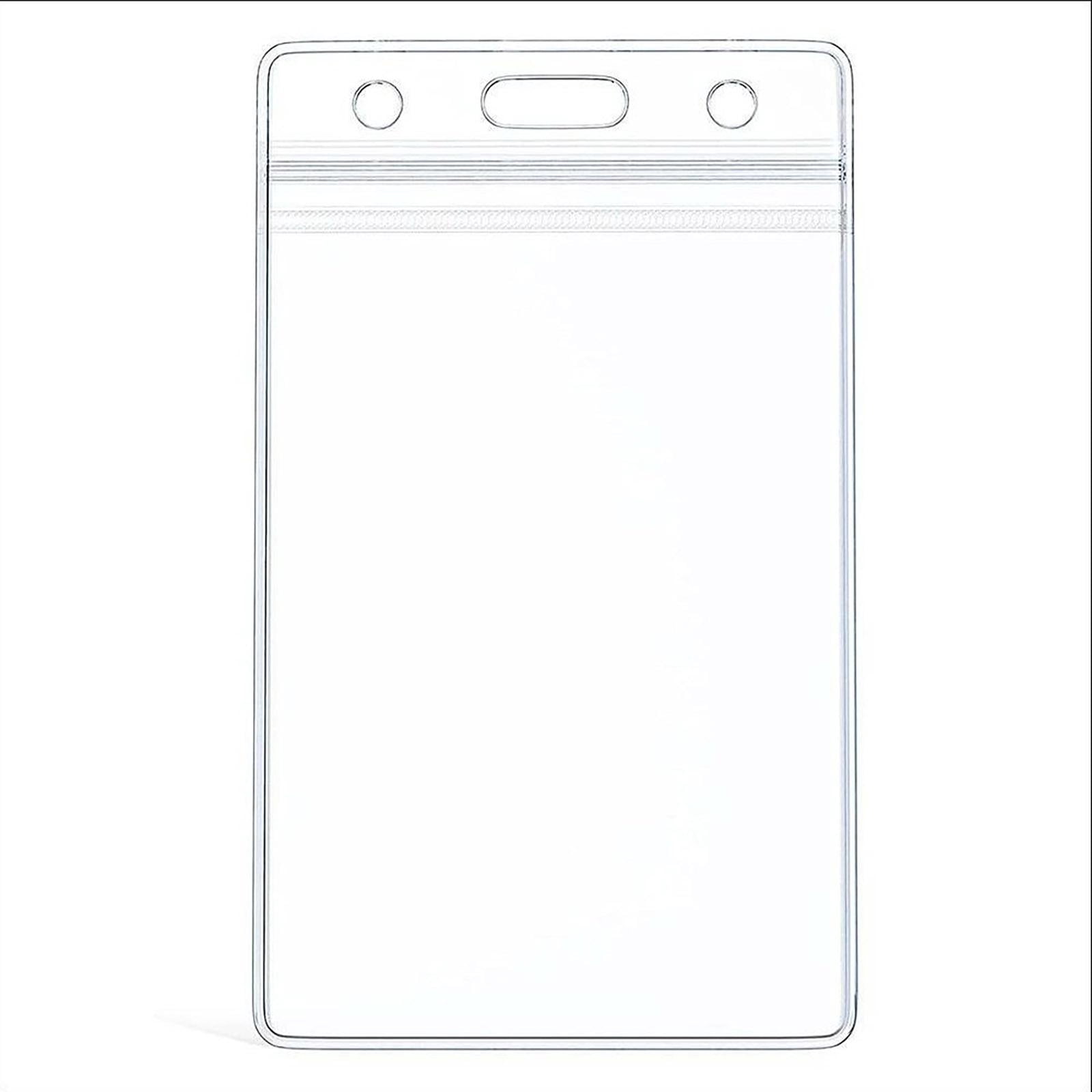 ID Card Holder, Clear Waterproof Vertical PVC, 10 Pack Heavy Duty ...