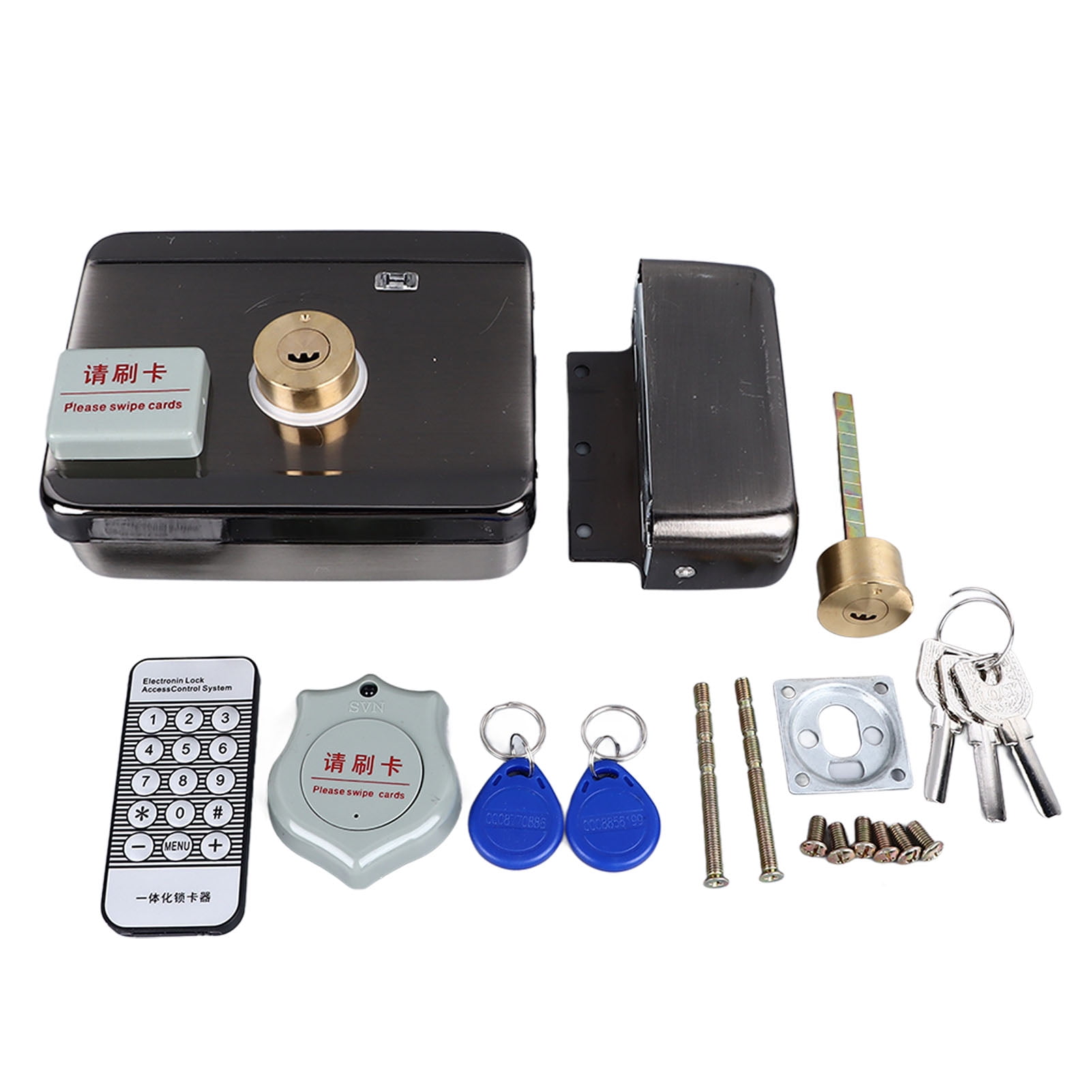 ID Card Lock with Remote Control, Silent and Anti-Theft, Double Head ...