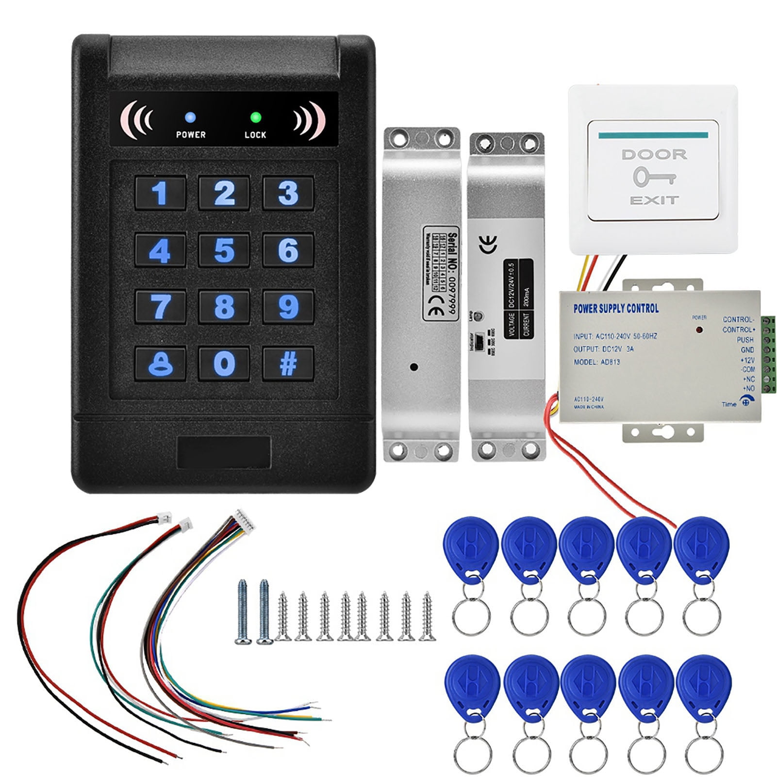 ID Card Password Home Security Door Access Control System 125kHz ...