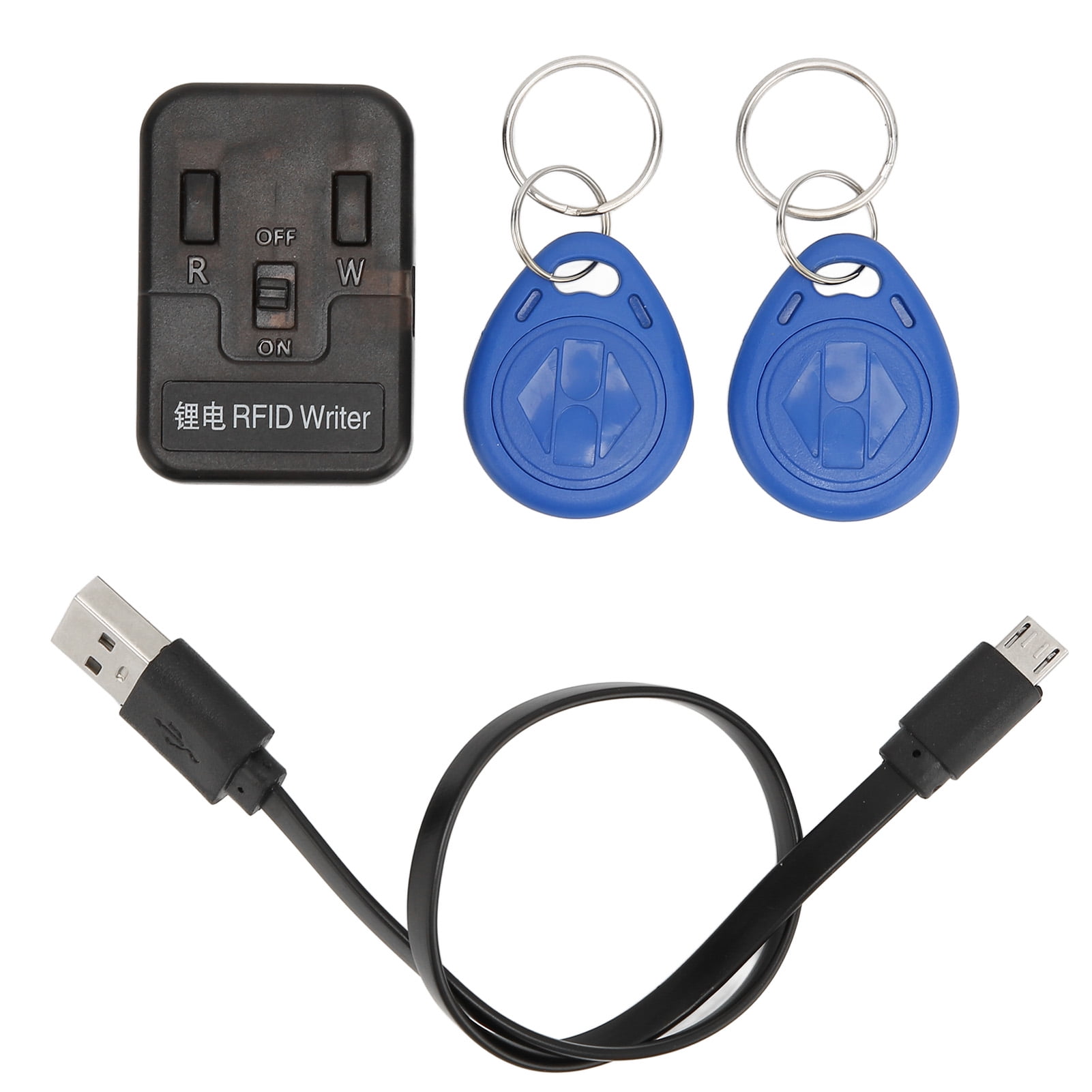 ID Card Reader Writer 125KHz USB Charging Portable ID Card Reading ...