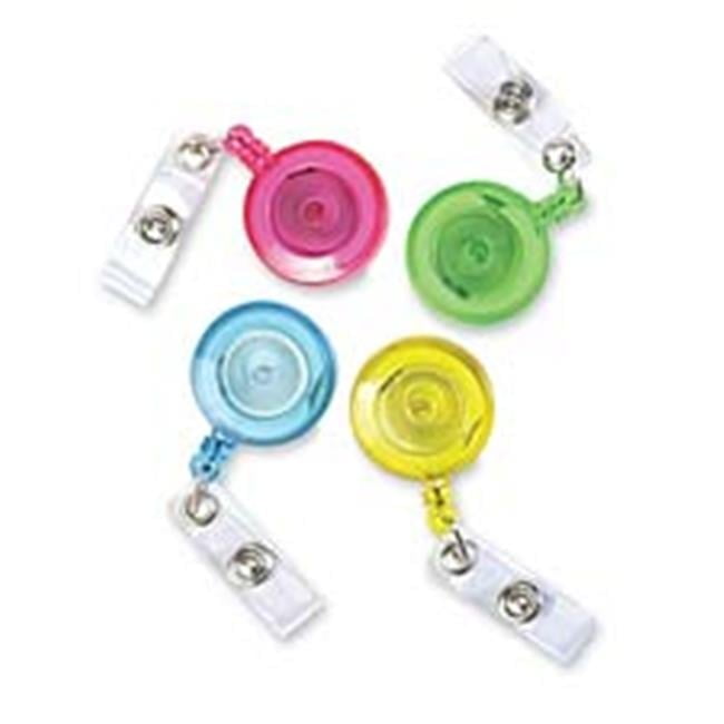 ID Card Reel, with Belt Clip,30 in. L,4-PK,Translucent AST - Walmart.com