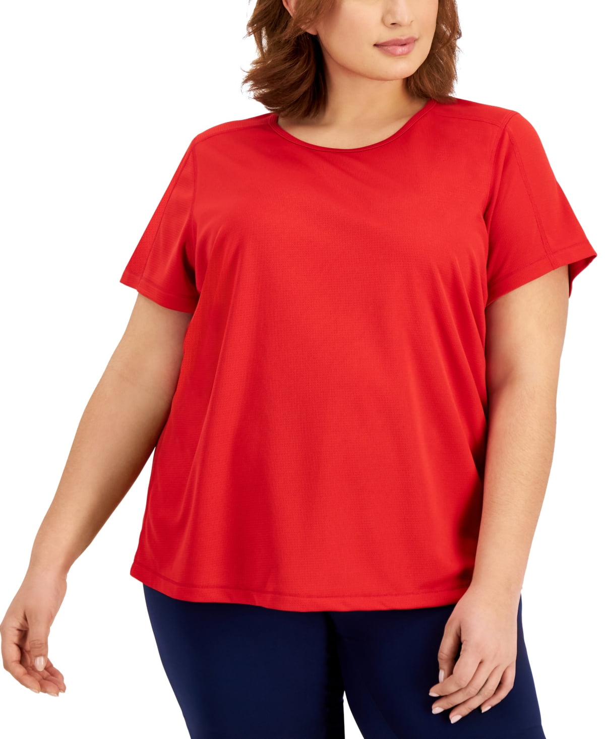 ID Ideology Plus Size Birdseye Mesh T-Shirt Licorice Red 3X - Walmart.com