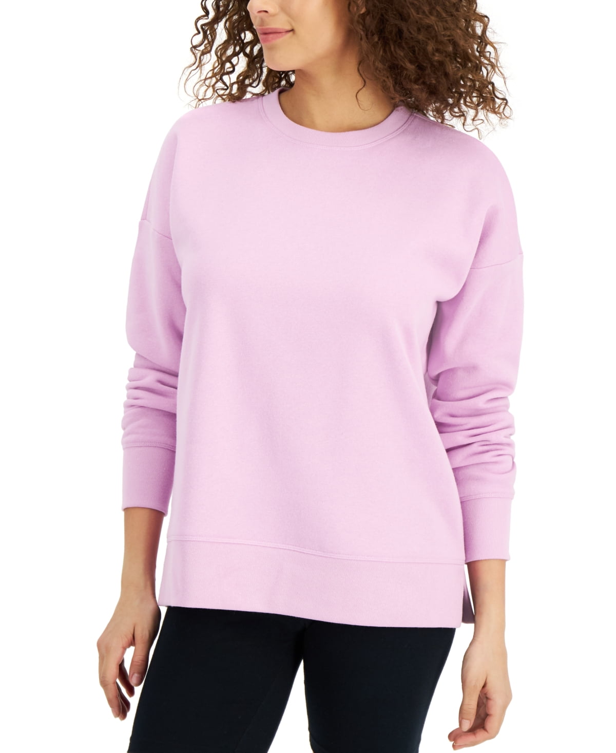 ID Ideology Women's Fleece Sweatshirt Purple Size X-Small - Walmart.com