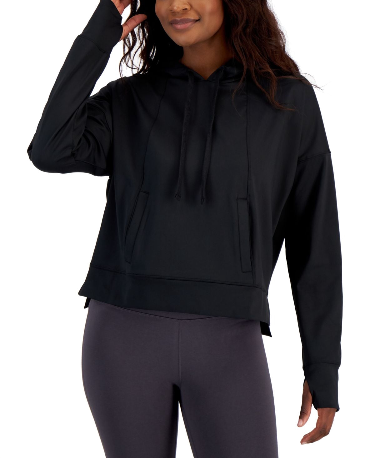 ID Ideology Women's Relaxed Solid Techy Hoodie Black Size XX-Large ...