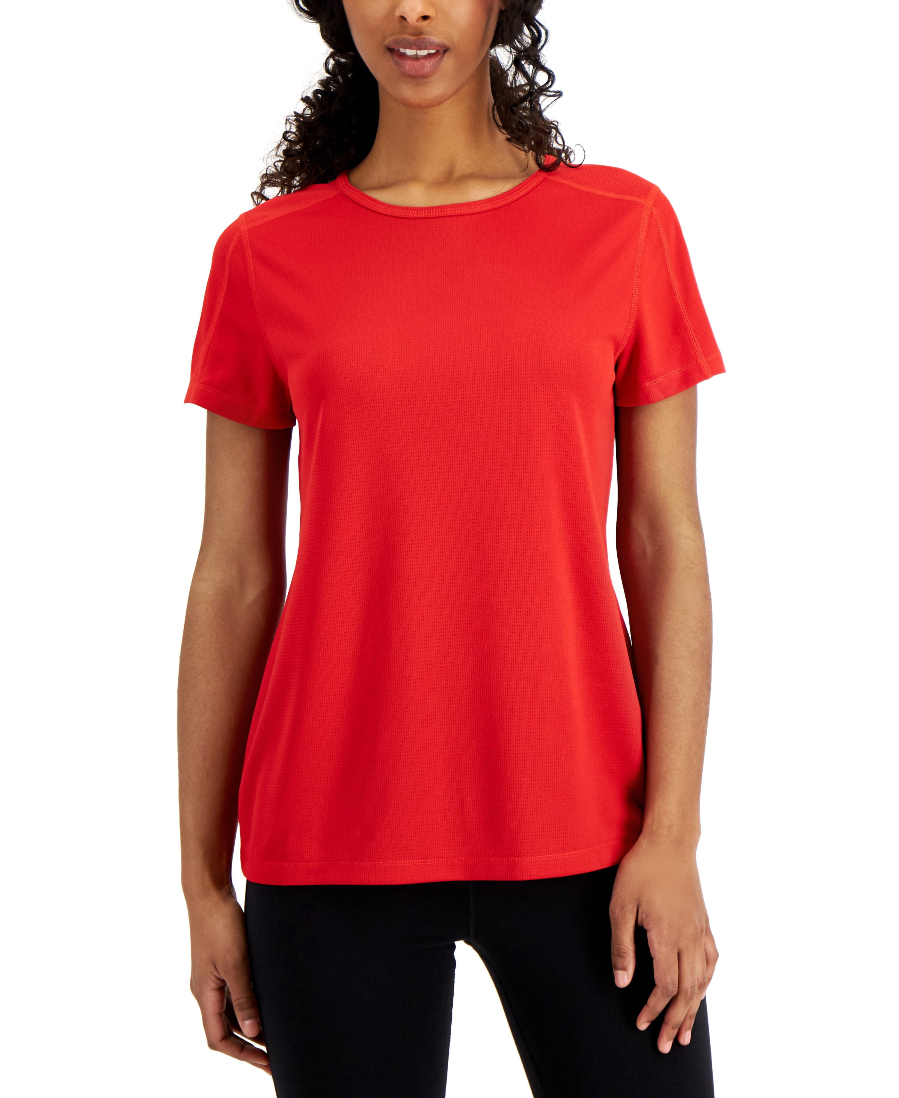 ID Ideology Womens Mesh T-Shirt Licorice Red XL - Walmart.com