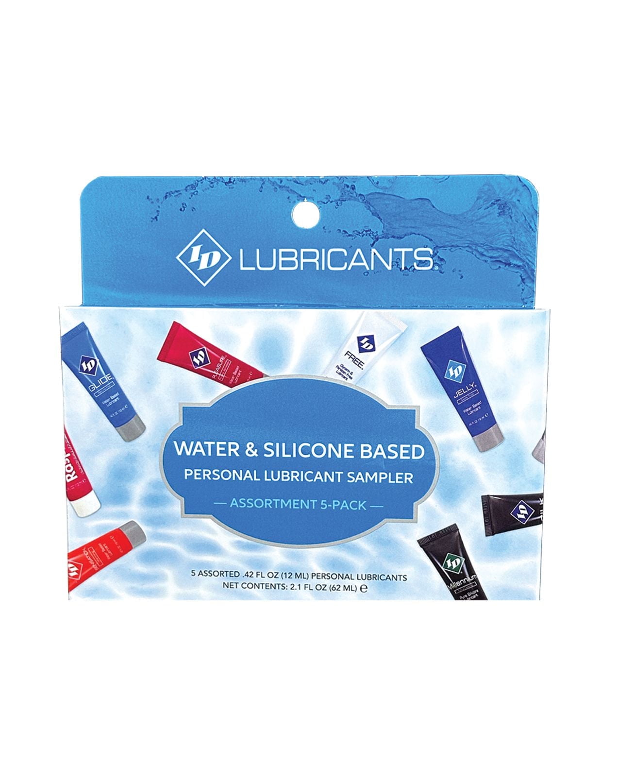 ID Lubricants Assortments 5 Pack Water Based Sampler Liquid Lubricant ...