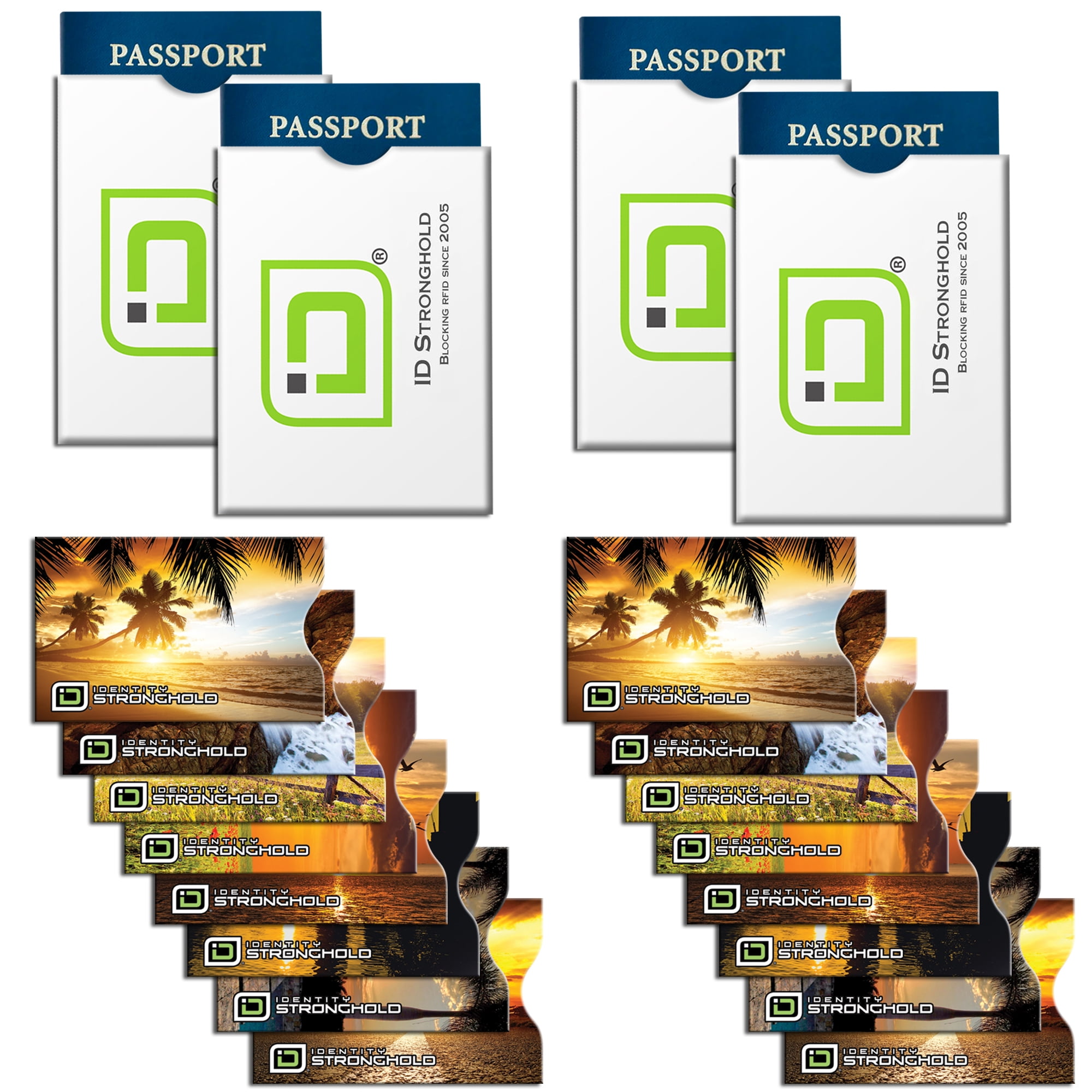 ID Stronghold RFID Blocking Sunset Sleeves Set of 20 Credit Card and ...