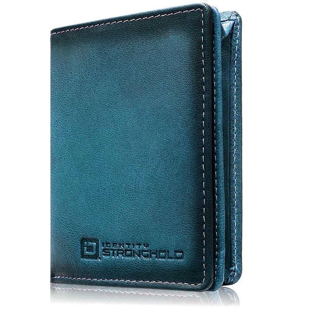 ID Stronghold Slim Secure Safety Leather Wallet, RFID Blocking ...