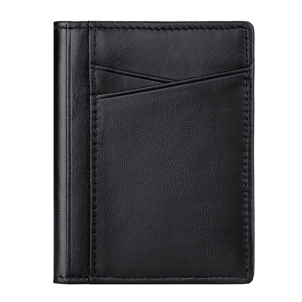 ID Window & Card Holder Minimalist Slim Leather Wallet for Men & Women ...