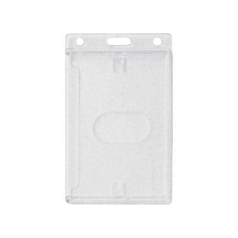 ID Zone Rigid Hard Plastic ID Access Credential Badge Holder - Vertical ...