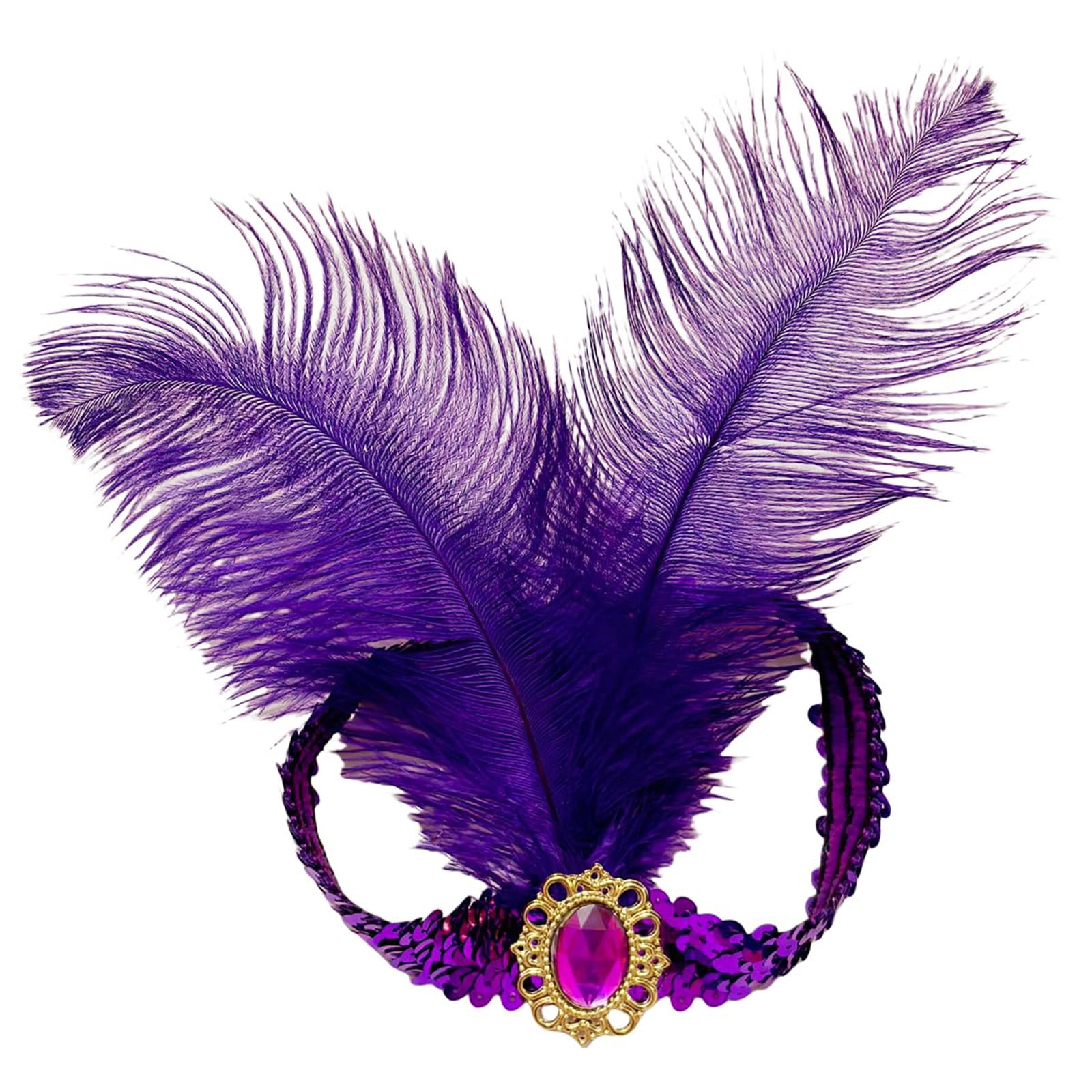 IDALL 1920s Flapper Headband,Sequins Feather Headpiece,Mardi Gras ...