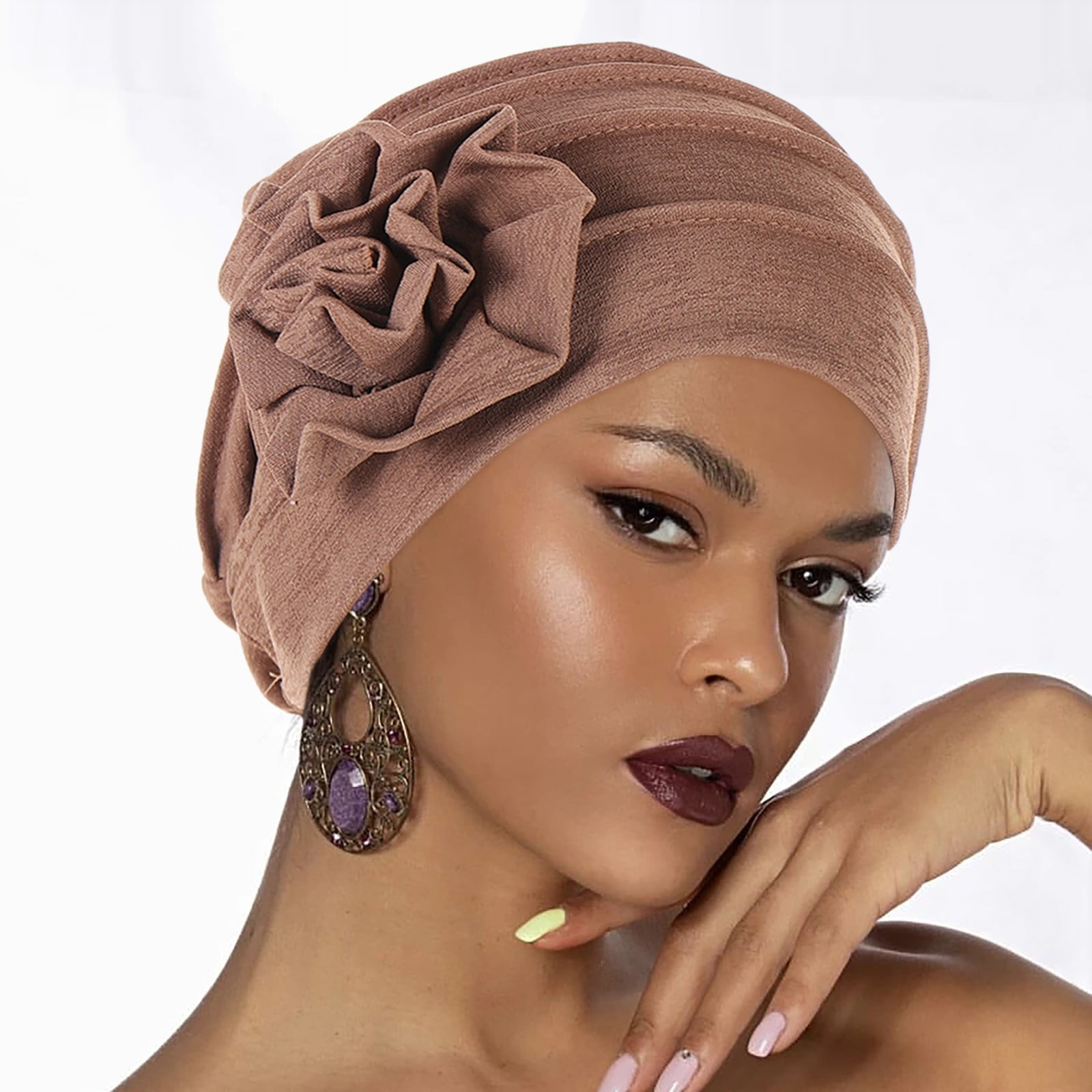 IDALL Bandanas for Women,Head Scarf Ethnic Bohemian Floral Hair Cover ...