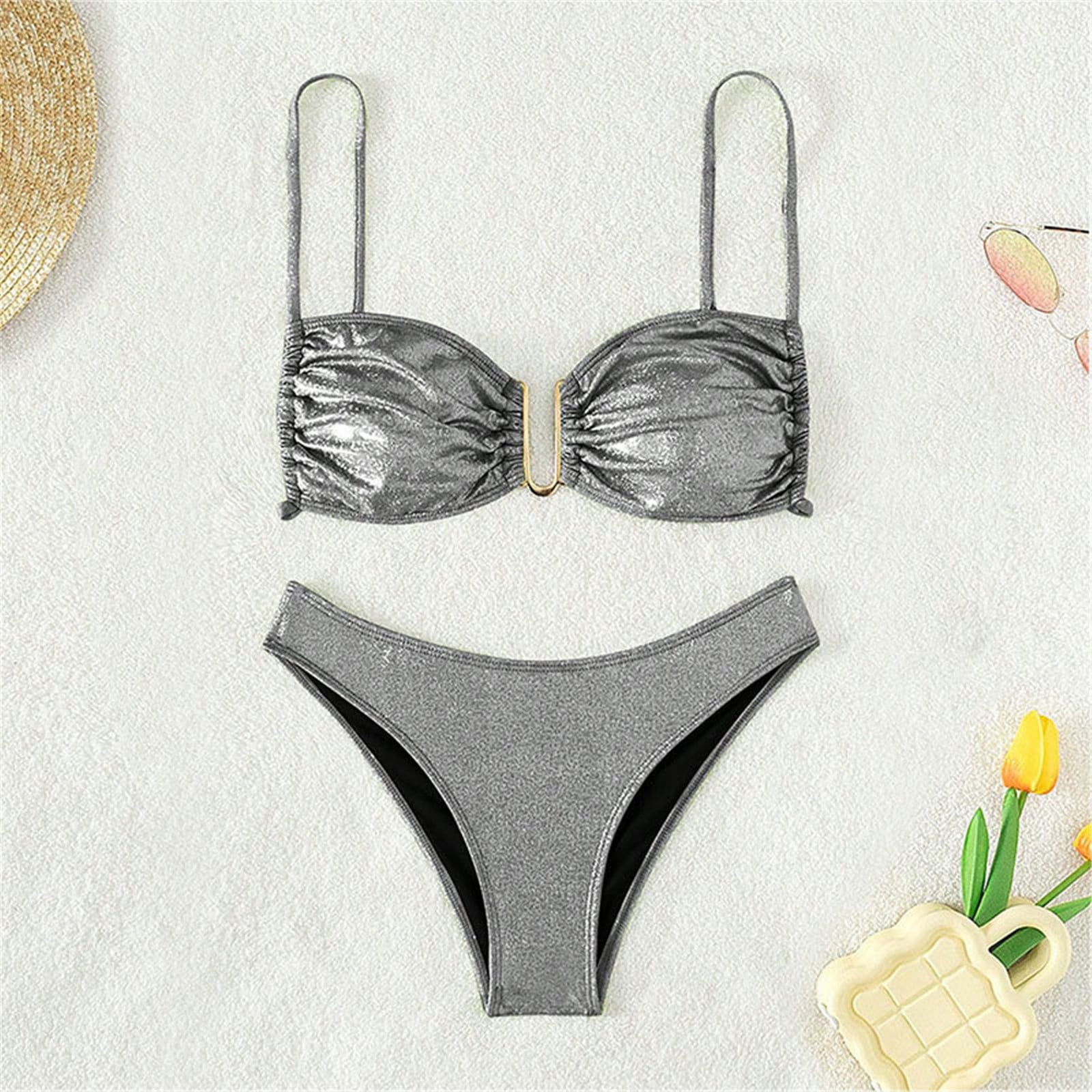 Idall Bikini Sets Bathing Suit High Waist Bikini U Shaped Design Lace