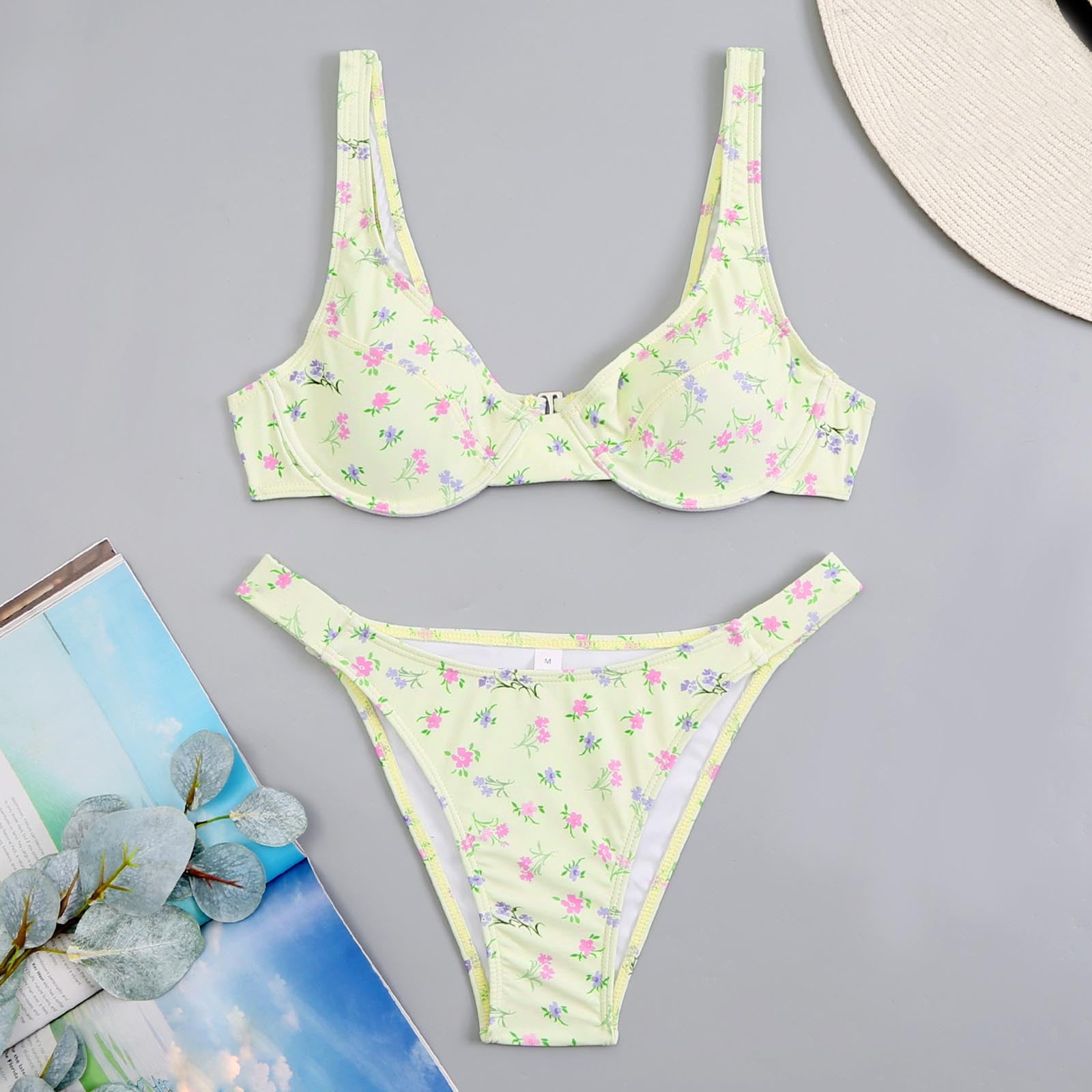 Idall Bikini Sets Bathing Suit Women Print Bikini Set Swimming Two