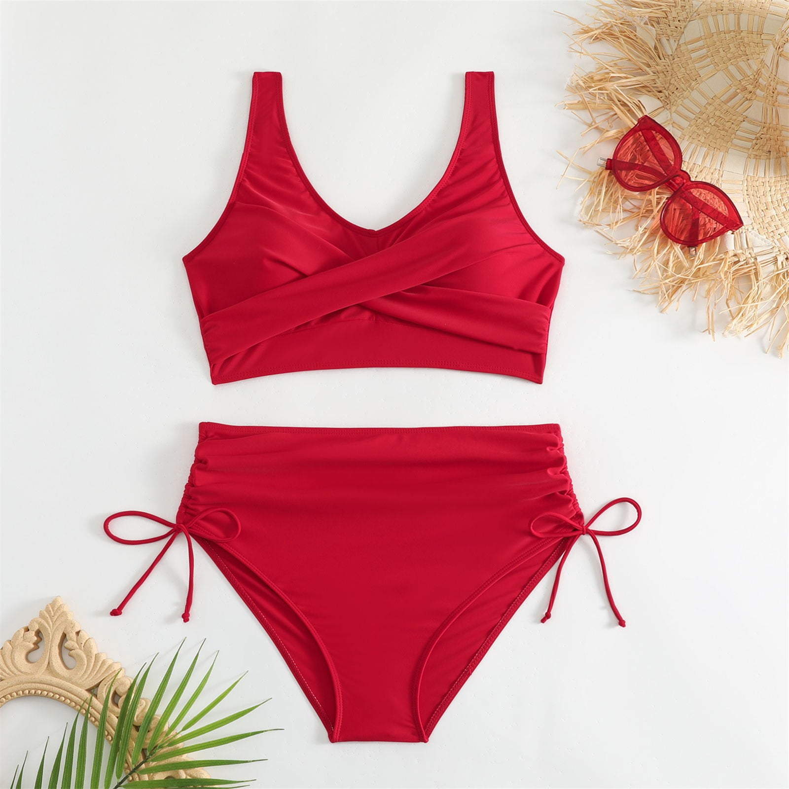 Idall Bikini Sets Bathing Suit Women Two Piece Vintage Swimsuit Retro