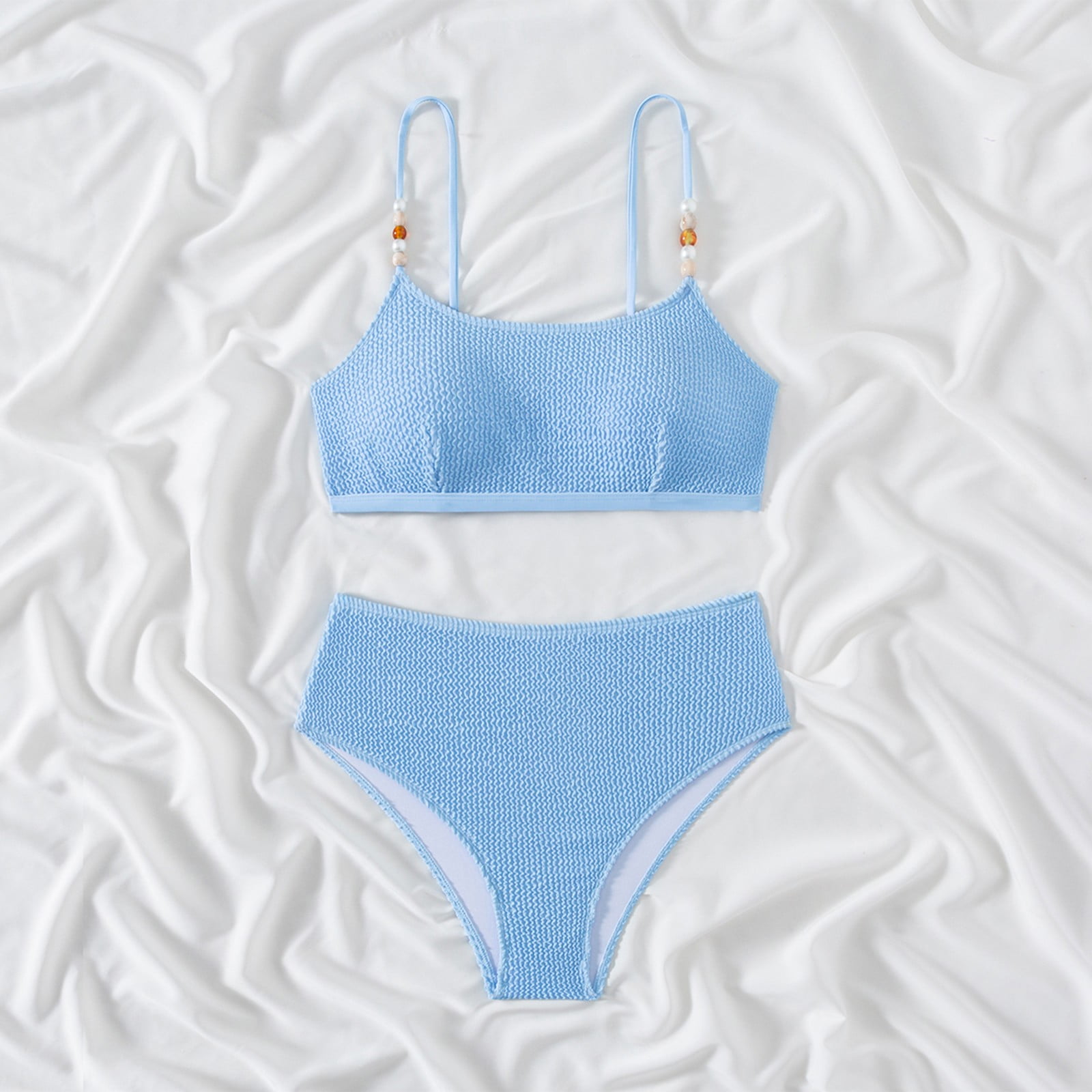 IDALL Bikini Sets for Women Bathing Suit Women's Ribbed Bikini Sets ...