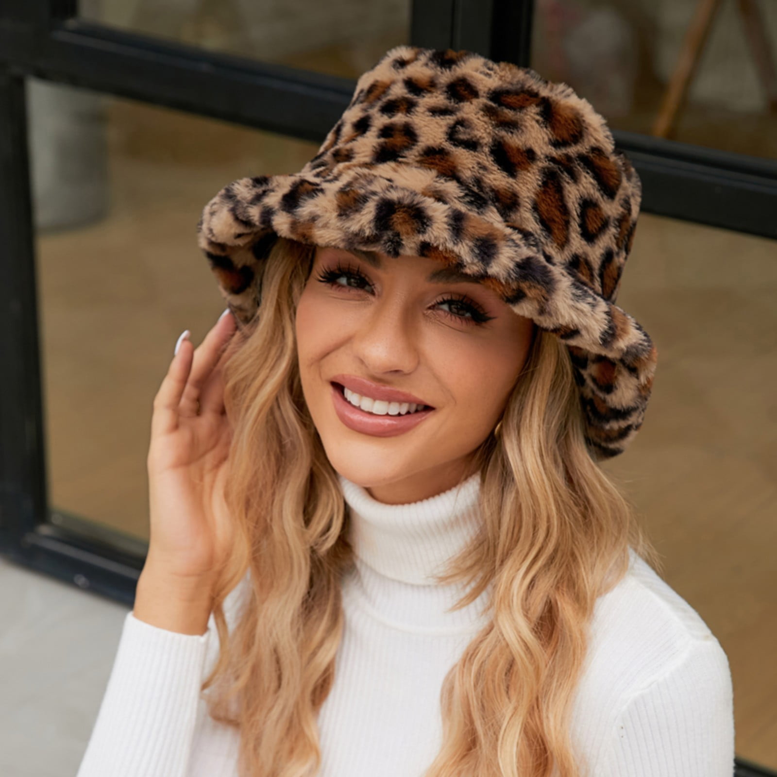 Idall Bucket Hat Hats For Women Fuzzy Bucket Hat For Women Faux