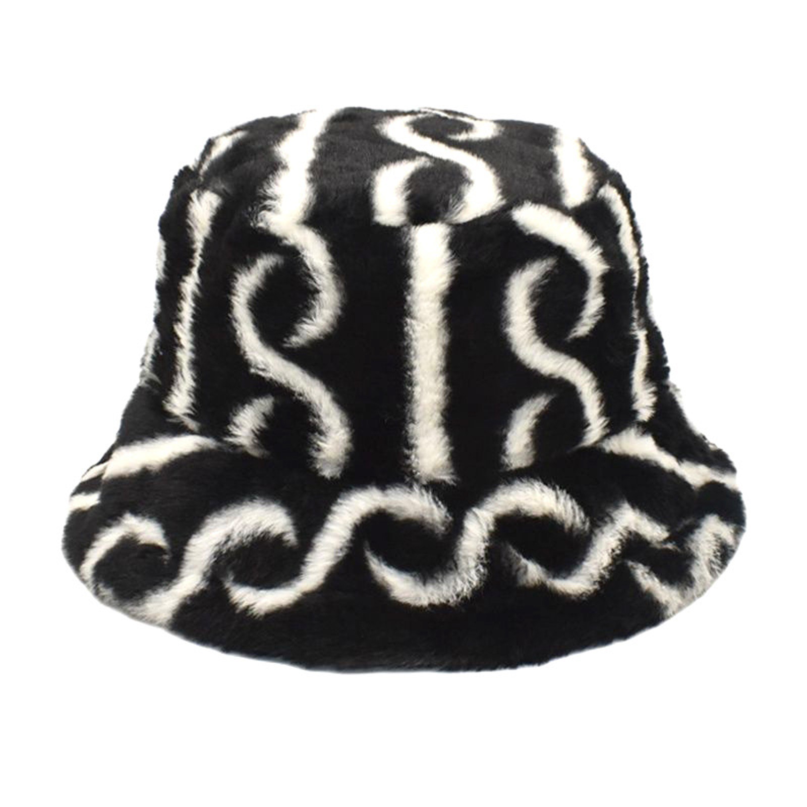 IDALL Bucket Hat,Mens Hats Ladies Striped Winter Warm Fisherman Hat ...